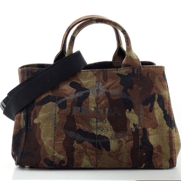 Prada | Bags | Prada Medium Canapa Camo Logo Tote And Dustbag | Poshmark